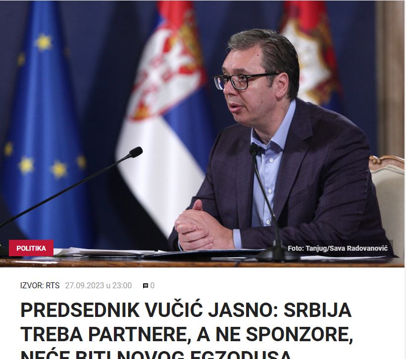 Αλεξάνταρ Βούτσιτς: Η Σερβία χρειάζεται εταίρους, όχι χορηγούς ...