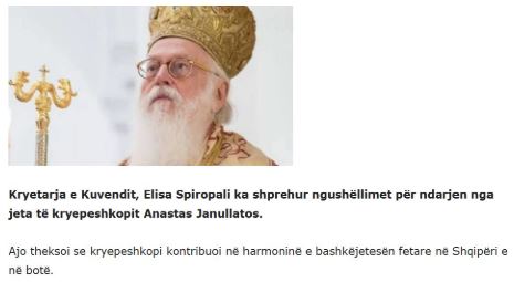 Μηνύματα από την Αλβανία για το θάνατο του Αρχιεπισκόπου Αναστάσιου ...
