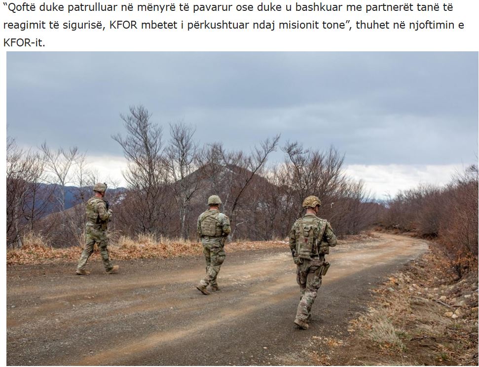 Αμερικανοί στρατιώτες περιπολούν στη διασυνοριακή γραμμή Κοσόβου ...